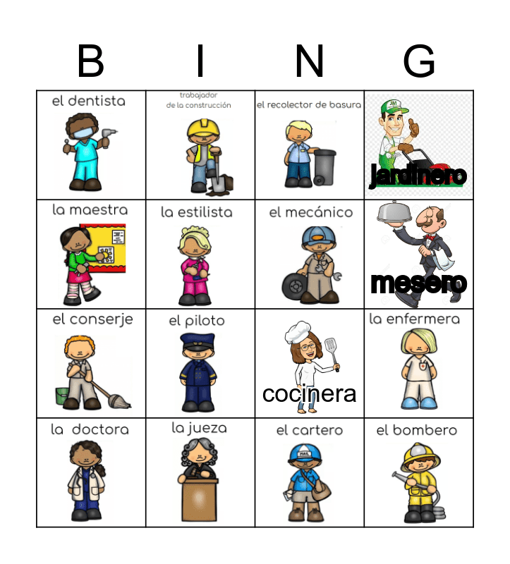 Servidores de la comunidad Bingo Card