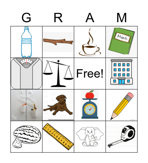 MEASUREMENT Bingo Card