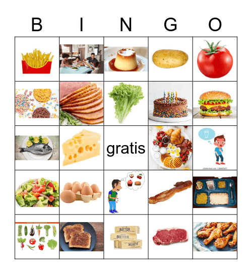 La Comida Bingo Card