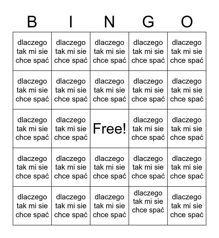 janushinhowe b i n g o Bingo Card