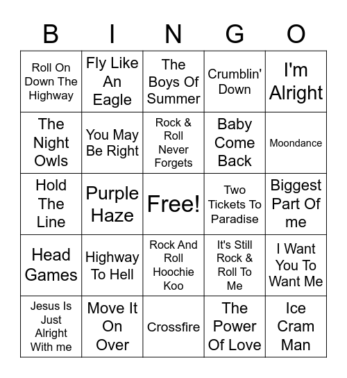 Cover All Bingo Card