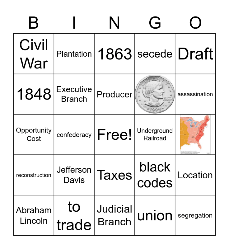 Social Studies Bingo Card