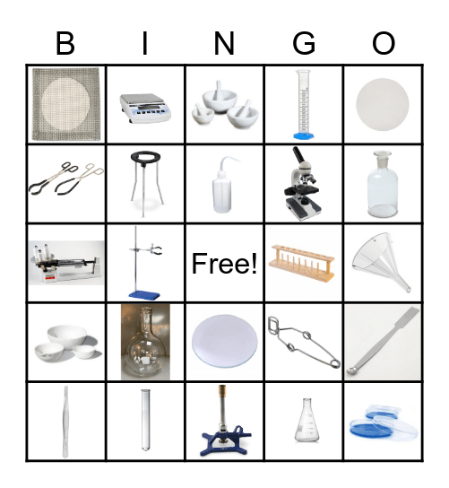 Laboratory Equipment Bingo Card