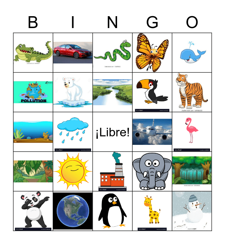 El Día de la Tierra Bingo Card
