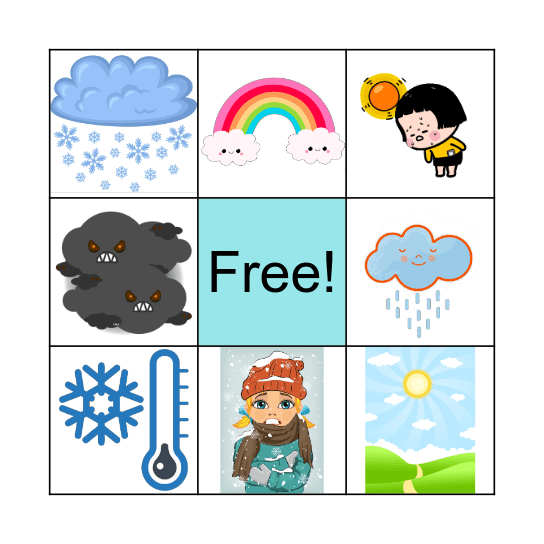 La météo Bingo Card