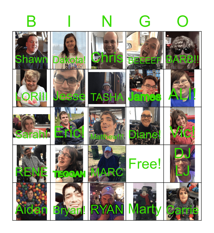 PADDLE PEEPS BINGOOOO Bingo Card