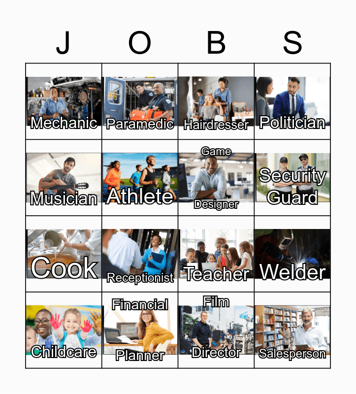 Paws in Jobland Bingo Card