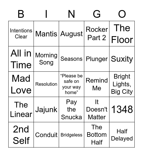 AMS 2021 Ringo Bingo Card