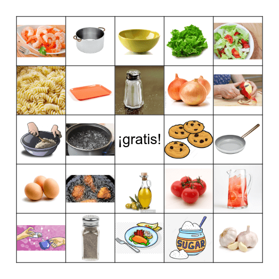 En la cocina Bingo Card