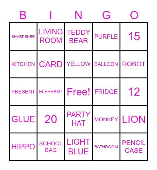 LET'S PLAY! Bingo Card