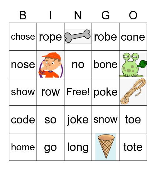Spelling Bingo Card