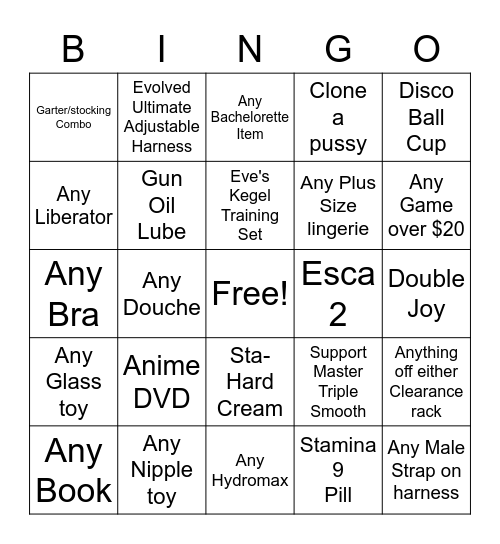 Bango Bingo Card