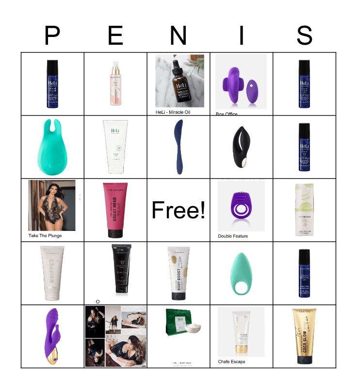 Pure Romance Poppin Bingo Card