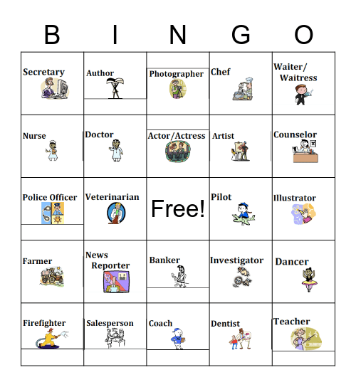 Career Bingo Card