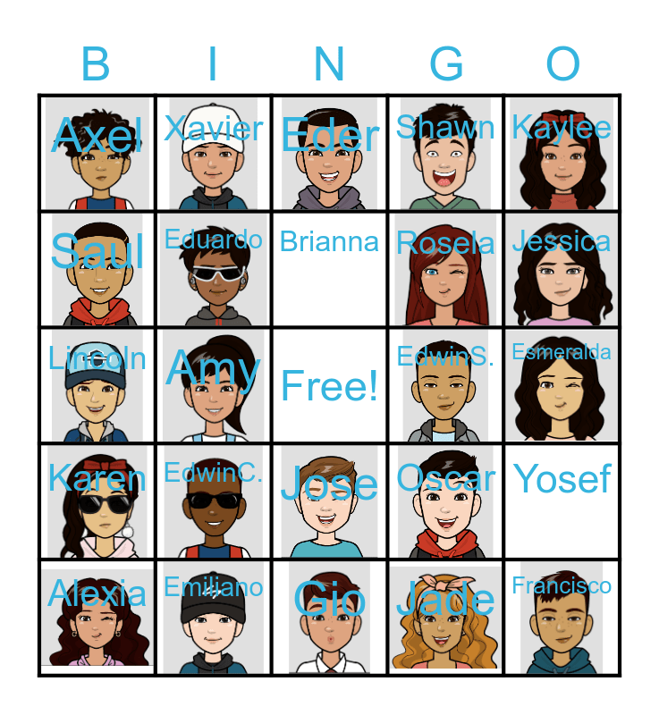 Class Bingo Card