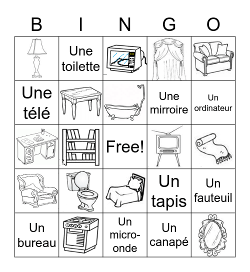 DANS LA MAISON Bingo Card