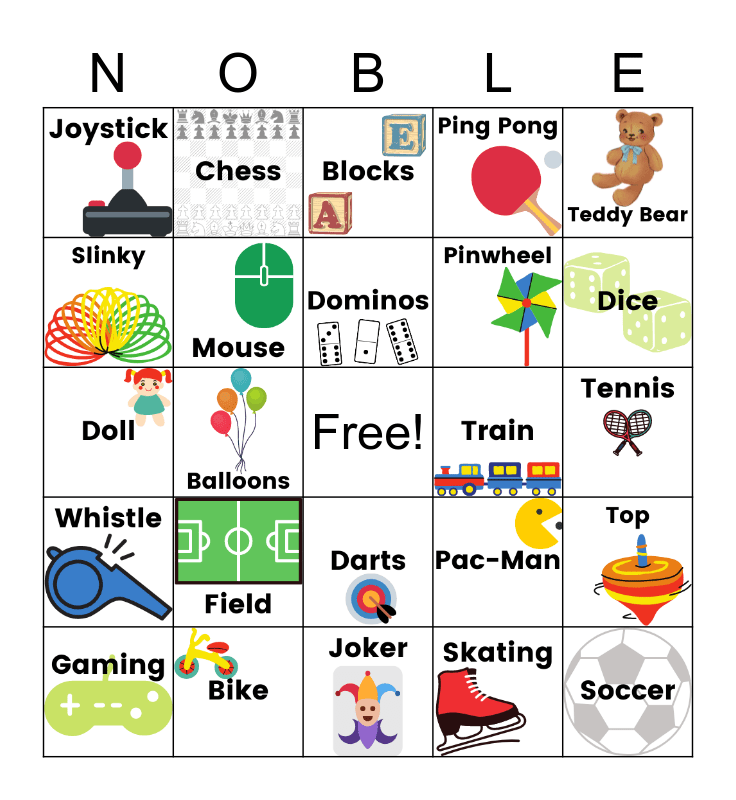 Game Knight Bingo Card