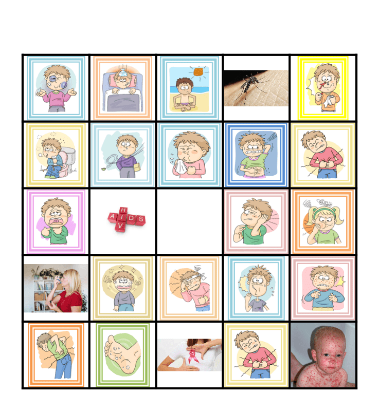 Illness Bingo Card