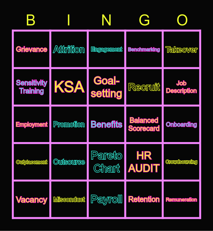HR BINGO Card