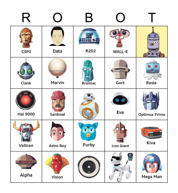 ROBOT BINGO Card