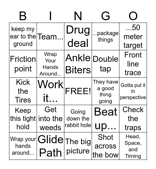 1-114th IN BN Cliché Bingo Card