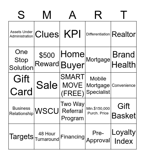 Smart Move Bingo Card