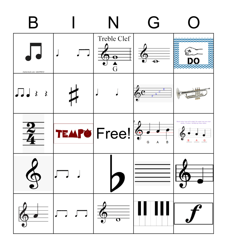 Conversational Solfege Rhythms Bingo Card