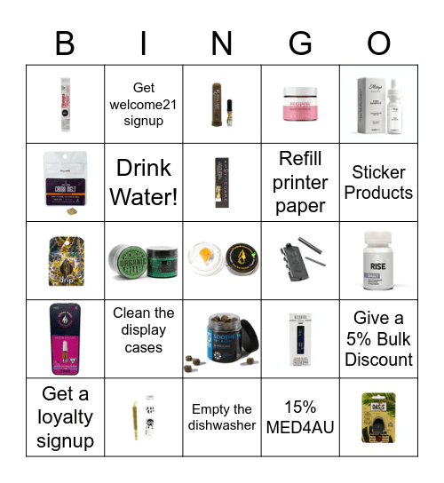 420 Bingo Card