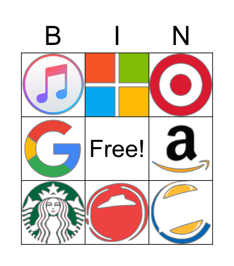 Brand Logos Bingo Card