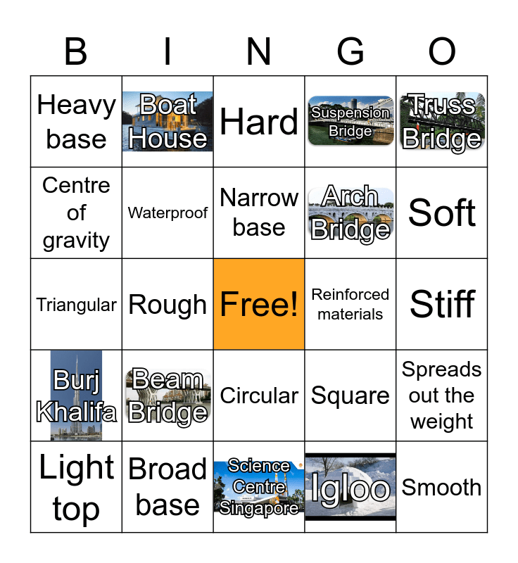 Young Master Builder Bingo Card