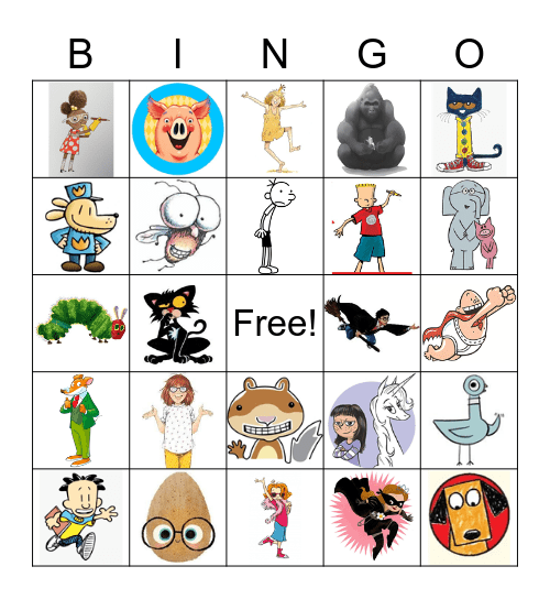 Book Character Bingo Card