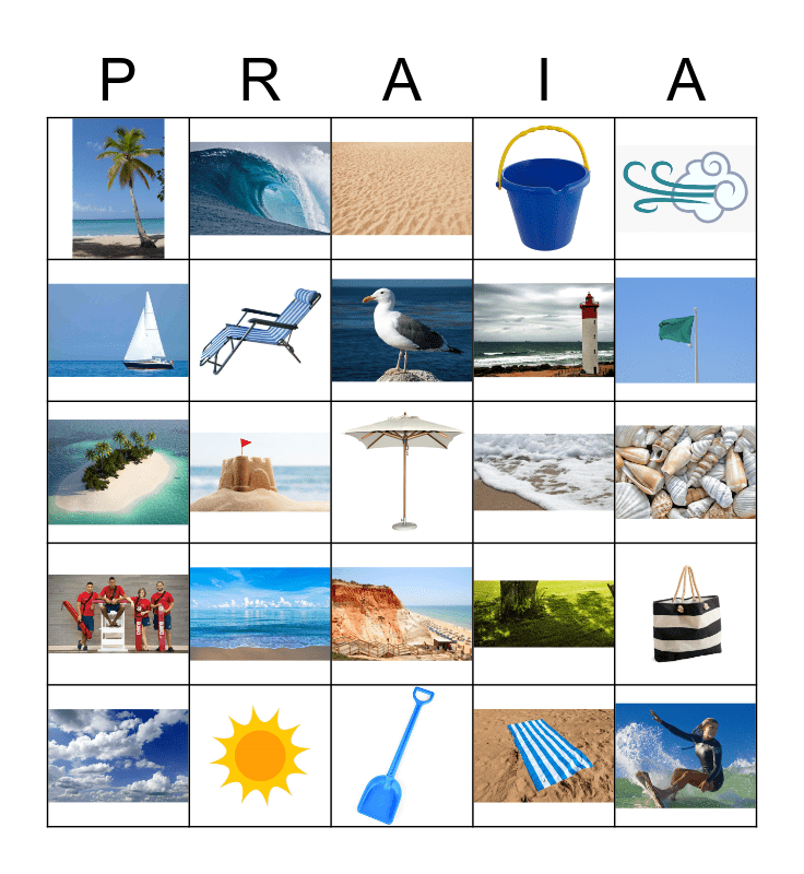 PRAIA Bingo Card