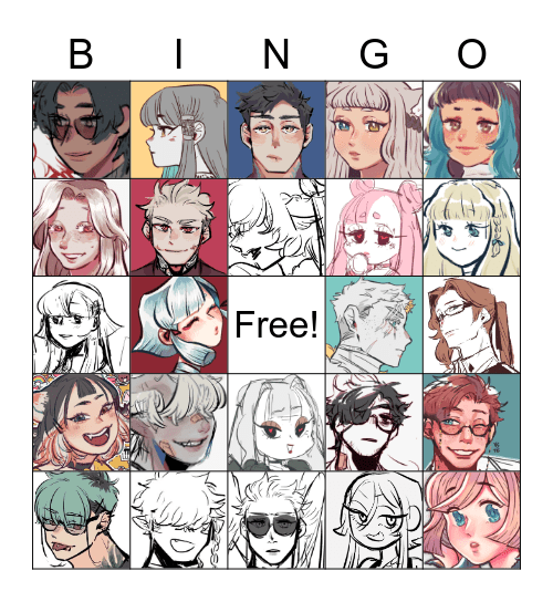 Noon OCs Bingo Card