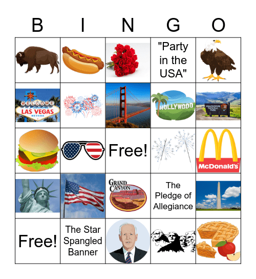 USA DAY Bingo Card