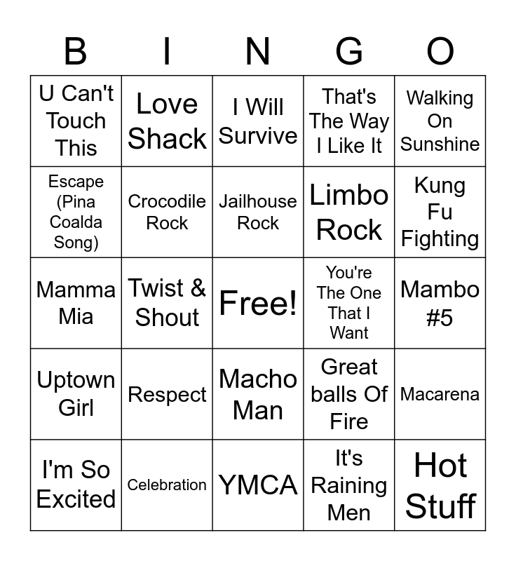Misc. Cover All Bingo Card