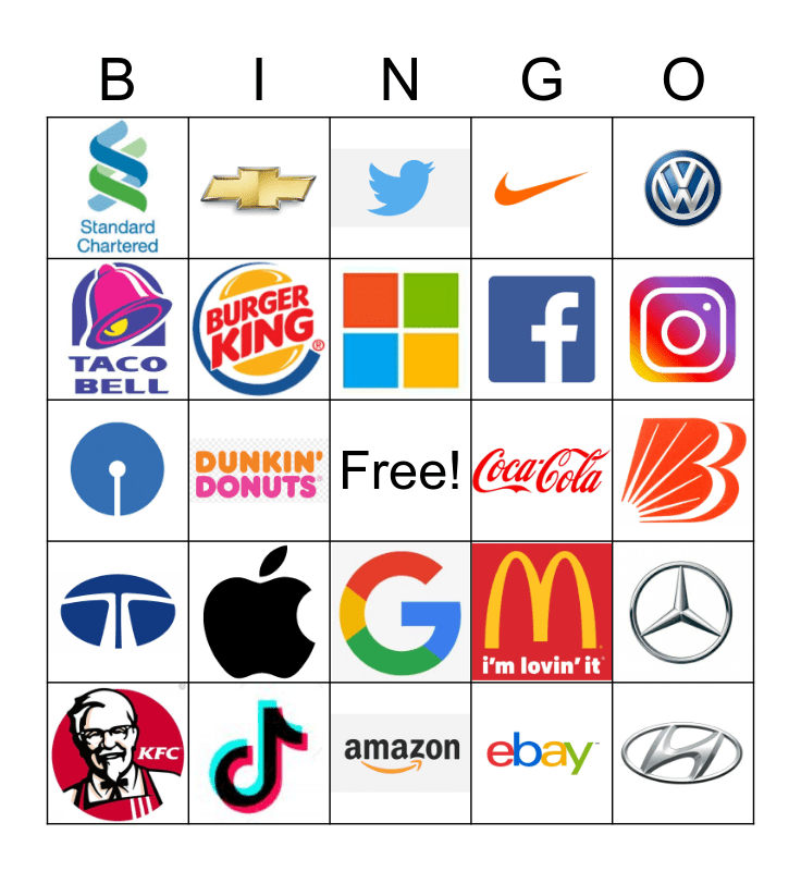 Brand Logos BINGO @ ABWA Bingo Card