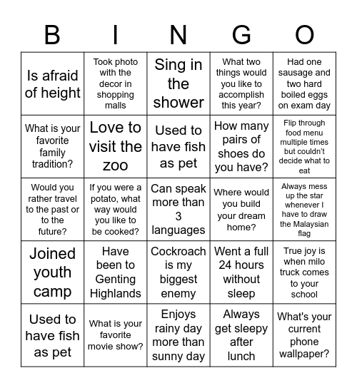 Bingo Card