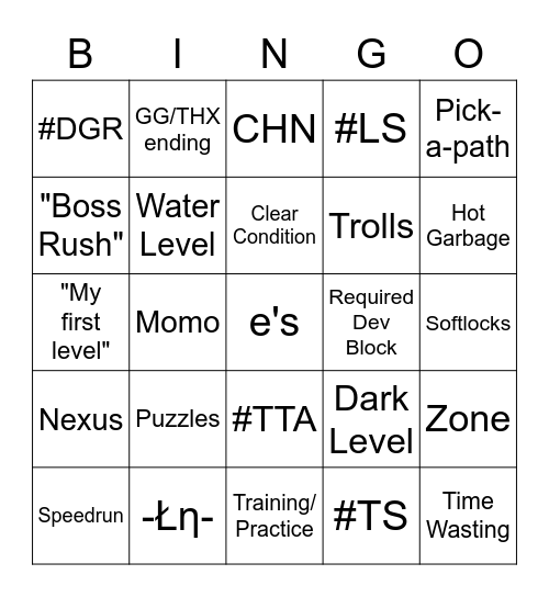 SE Bingo Card
