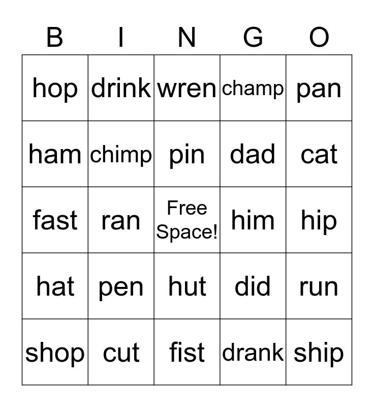 Billy's BINGO Board Bingo Card
