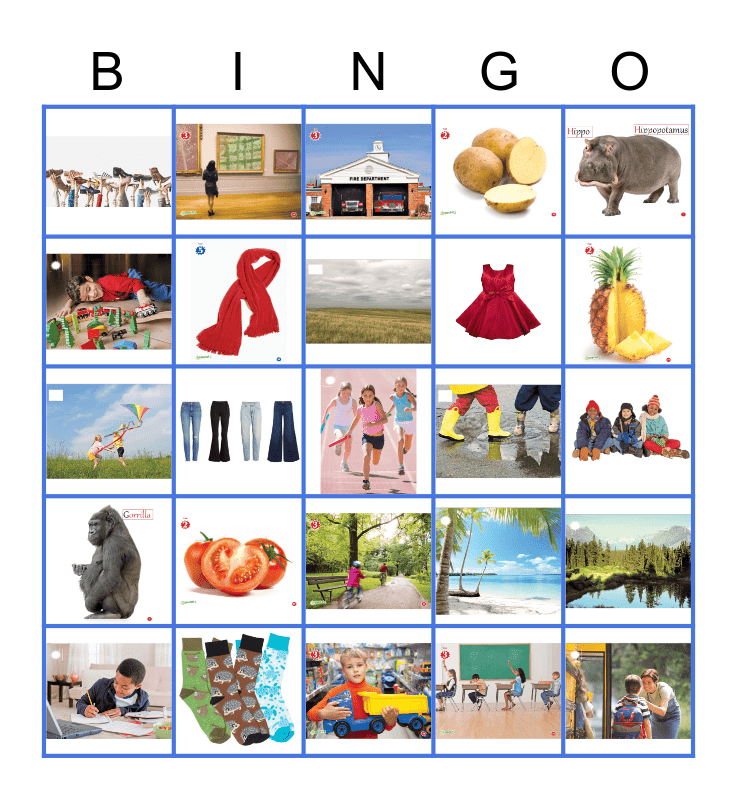 Mr Angel´s Animals Bingo L2 U1-7 Bingo Card