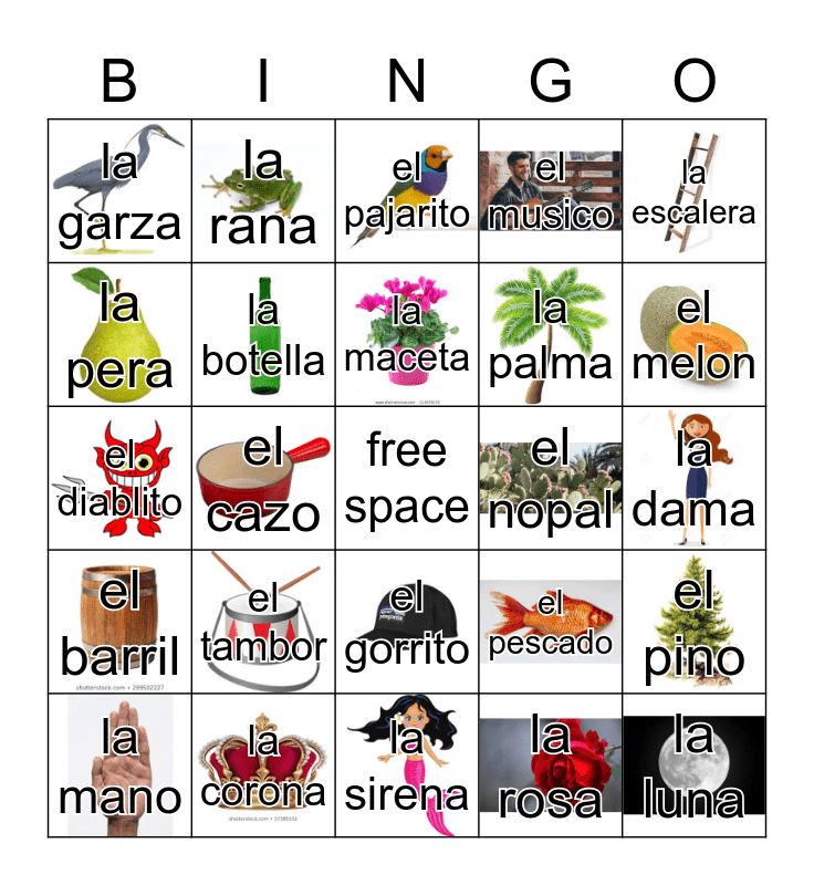 Loteria Mi Pueblito Bingo Card
