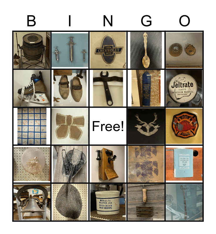 Heritage Museum Bingo Card