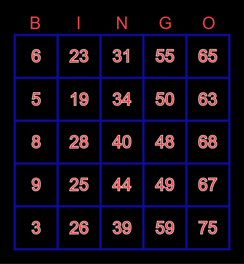 Number Bingo 1 75 Bingo Card number-bingo-1-75-bingo-card