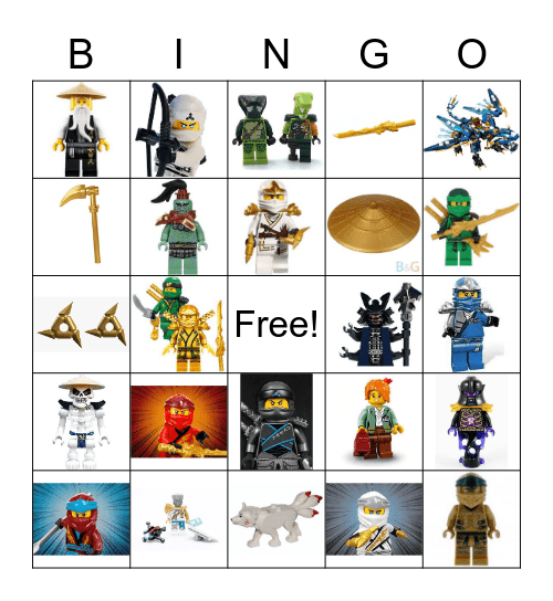 NINJAGO Bingo Card