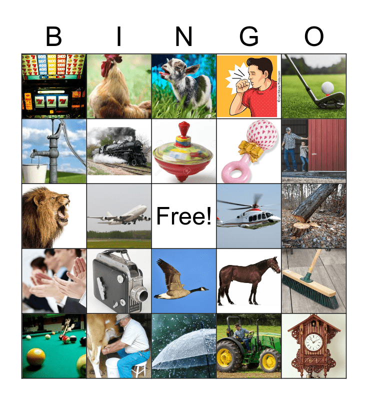 Sound Bingo Card