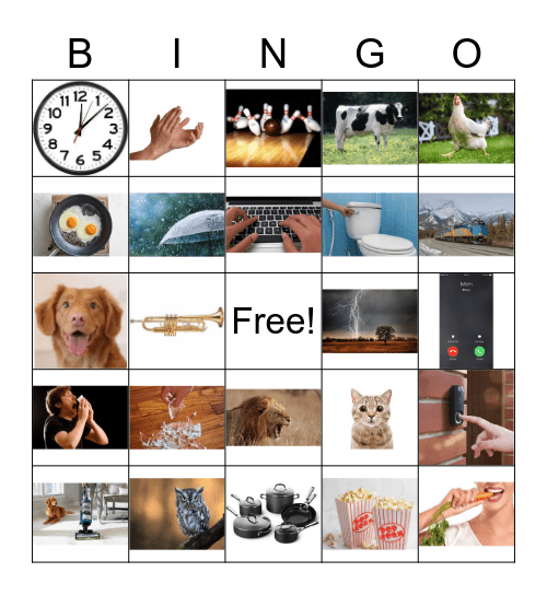 Sound Bingo Card