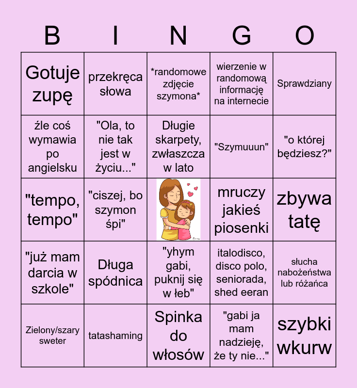 👩👩‍🏫🥰 Bingo Card