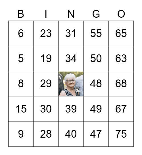Grandma B-INGO! Bingo Card