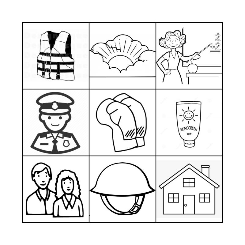 Sunday School Bingo Card