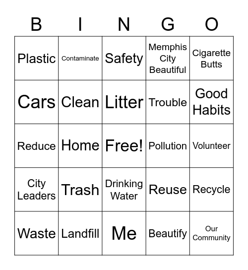 Waste in Place BINGO! Bingo Card